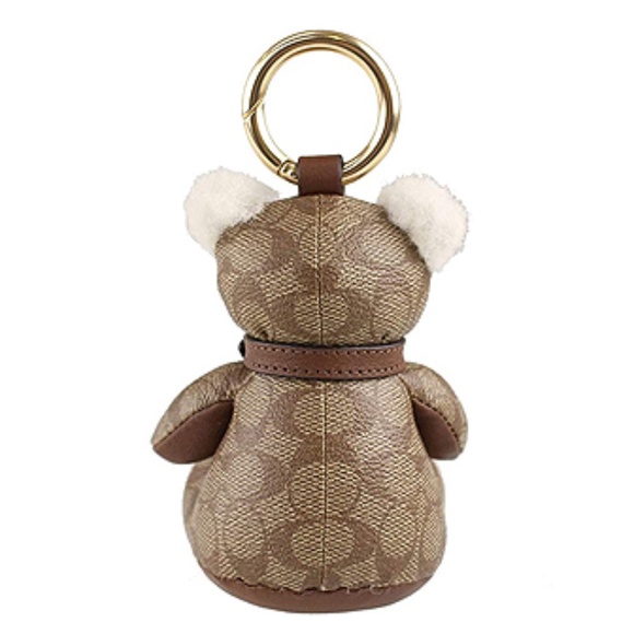Coach | Accessories | Coach Signature Leather Collectible Bear Key Fob ...